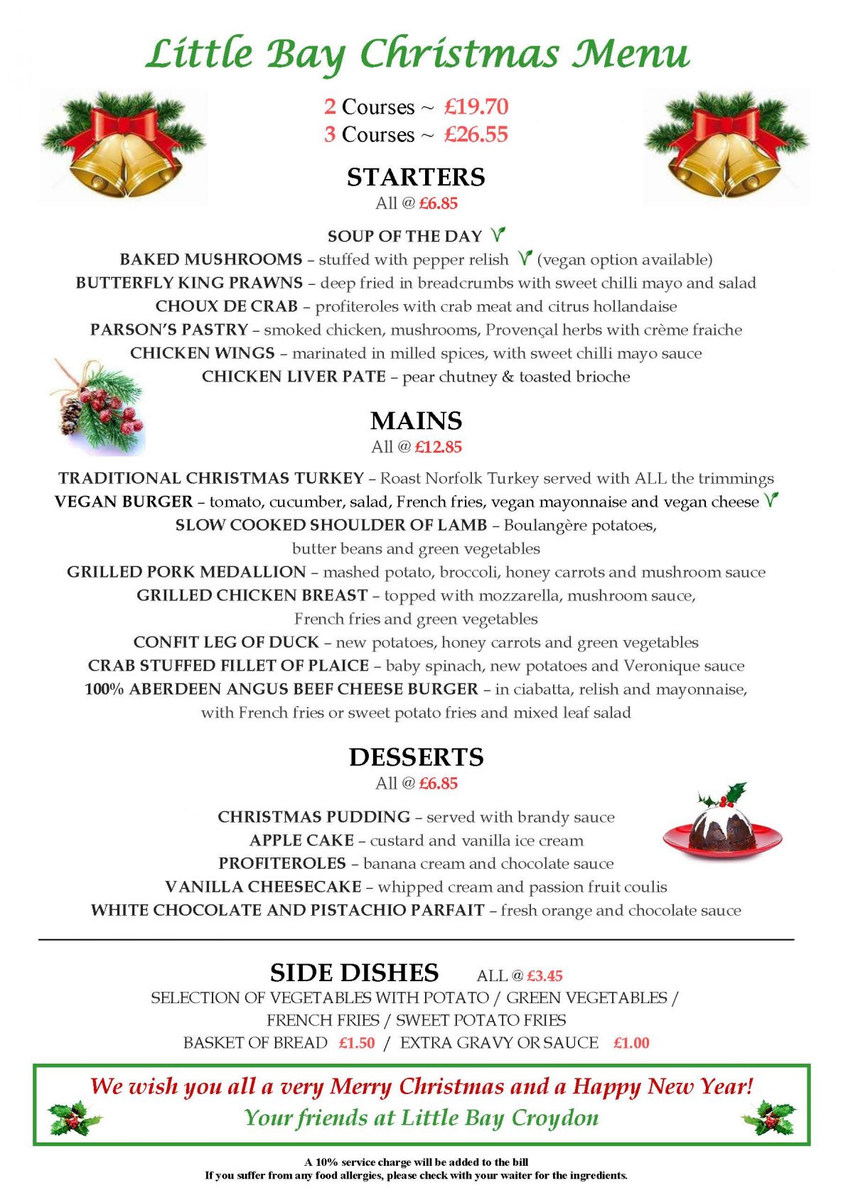 Restaurant Menus | Little Bay Croydon