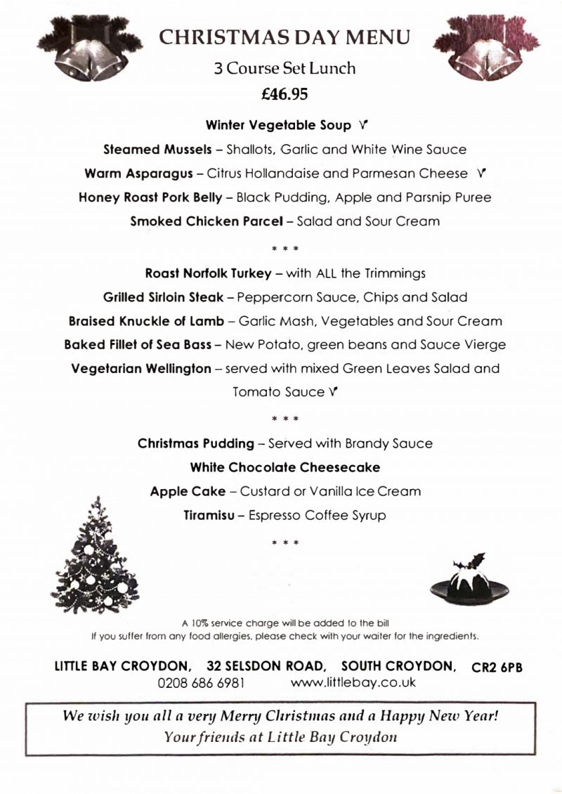 MENU | Little Bay Croydon
