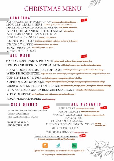 MENU | Little Bay Croydon
